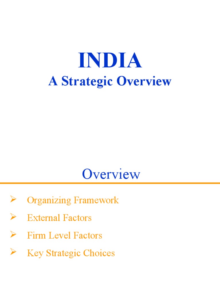 India Economic Strategy Overview | PDF