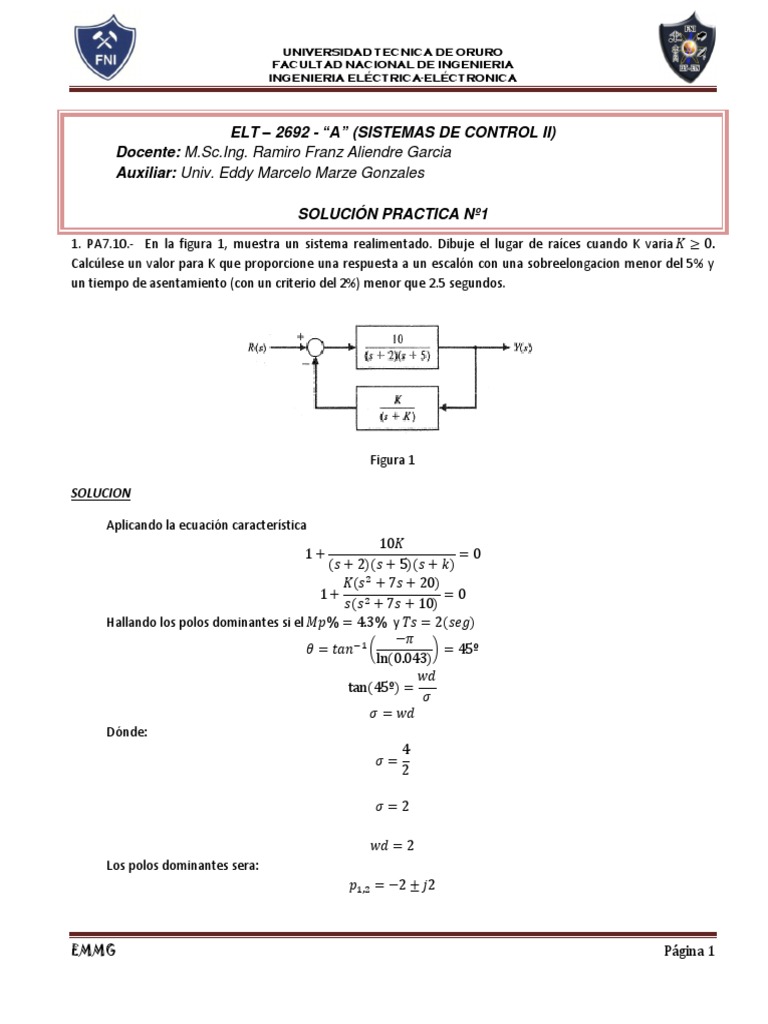 Sol Practica 1 116 | Descargar gratis PDF | Generador eléctrico | Sistema de control