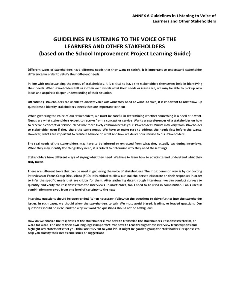 Annex 6 Guidelines For VOLS | PDF | Neuropsychological Assessment ...