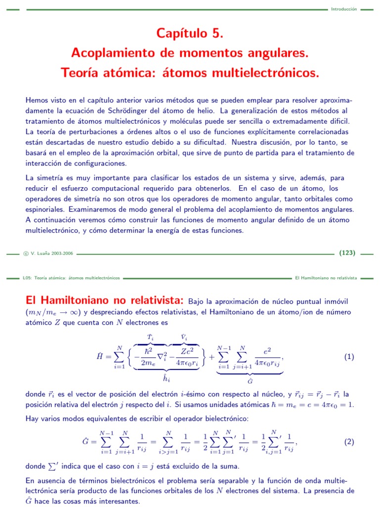 Hamiltoniano | PDF | Configuración electronica | Hamiltoniano (Mecánica ...