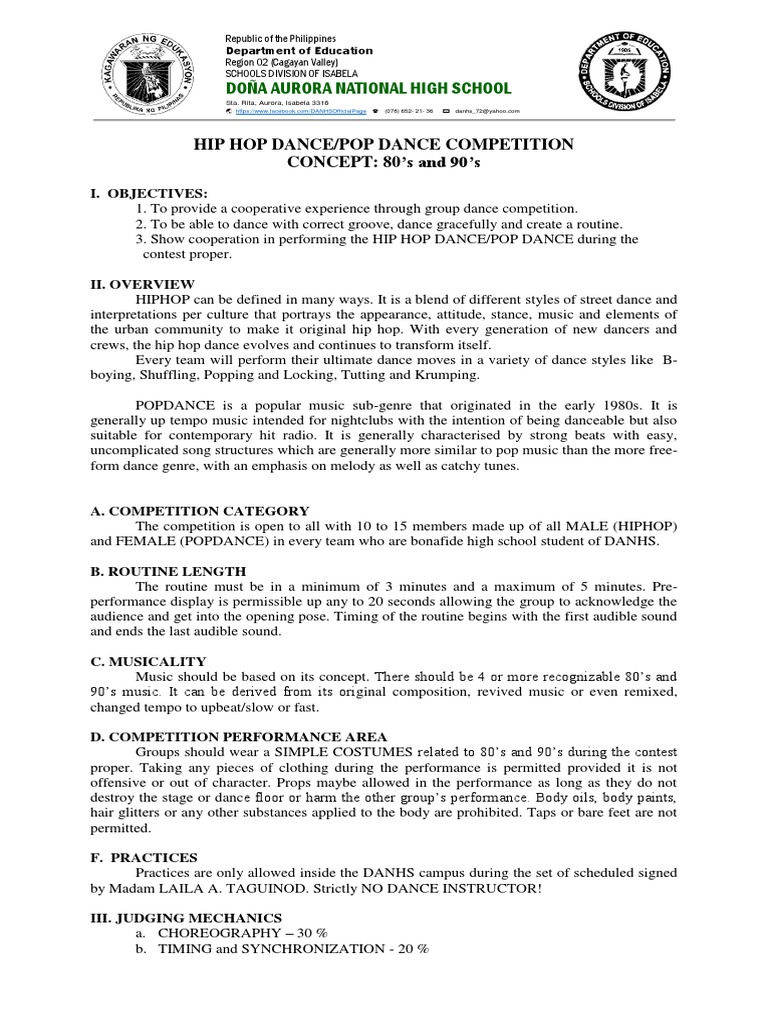 Hiphop Popdance Guidelines | PDF | Hip Hop | Dances