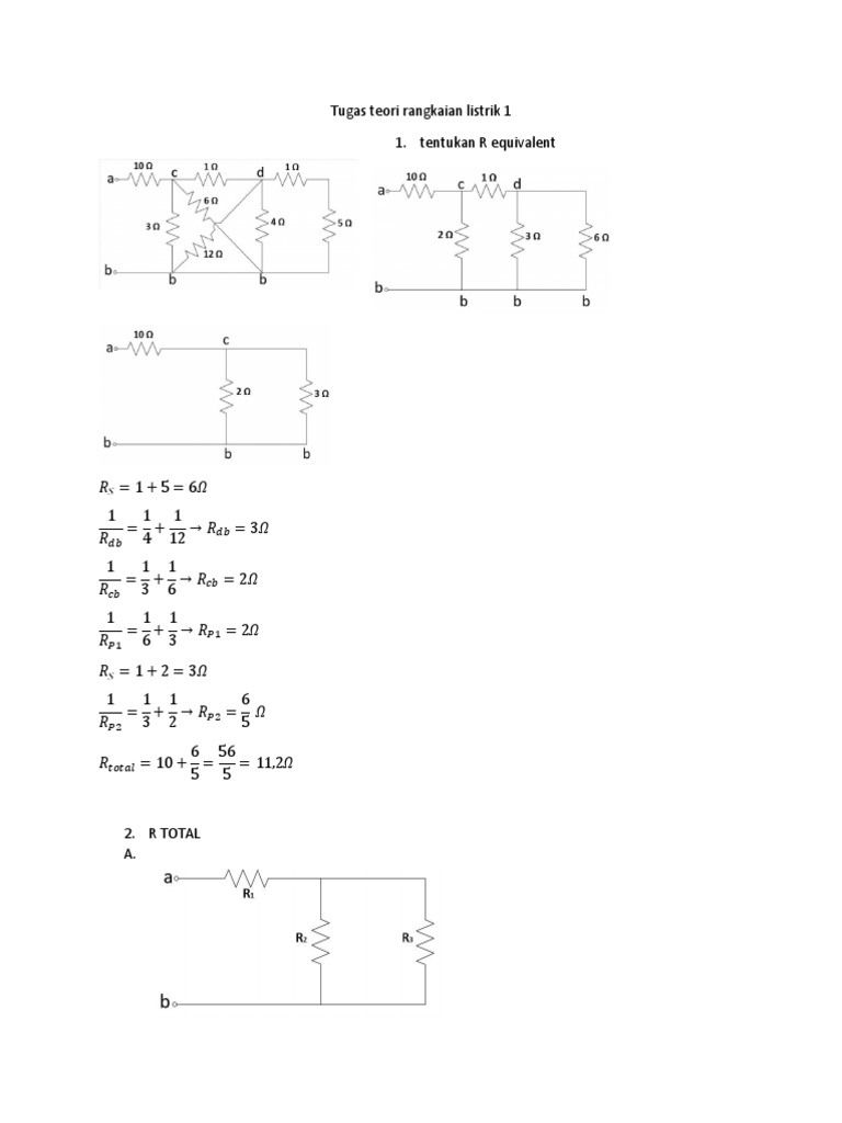 Teori Rangkaian Listrik: R Equivalent | PDF