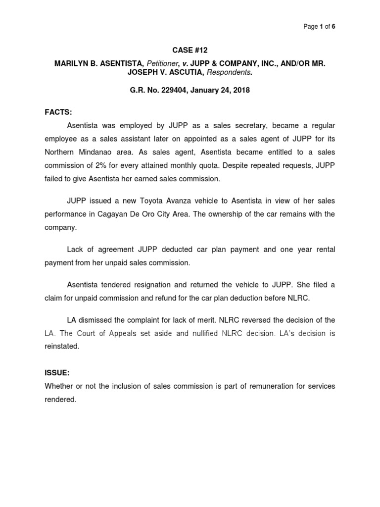 Case Digest | PDF | Overtime | Wage