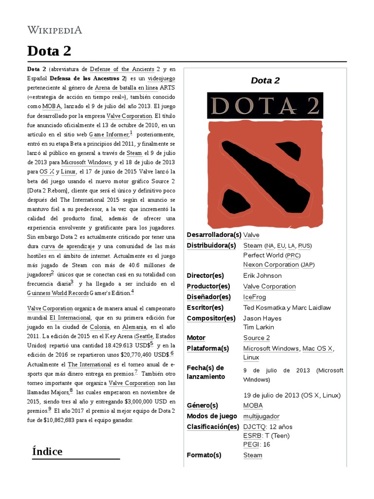 Dota 2 | Descargar gratis PDF | Ocio | Informática y tecnología de la información