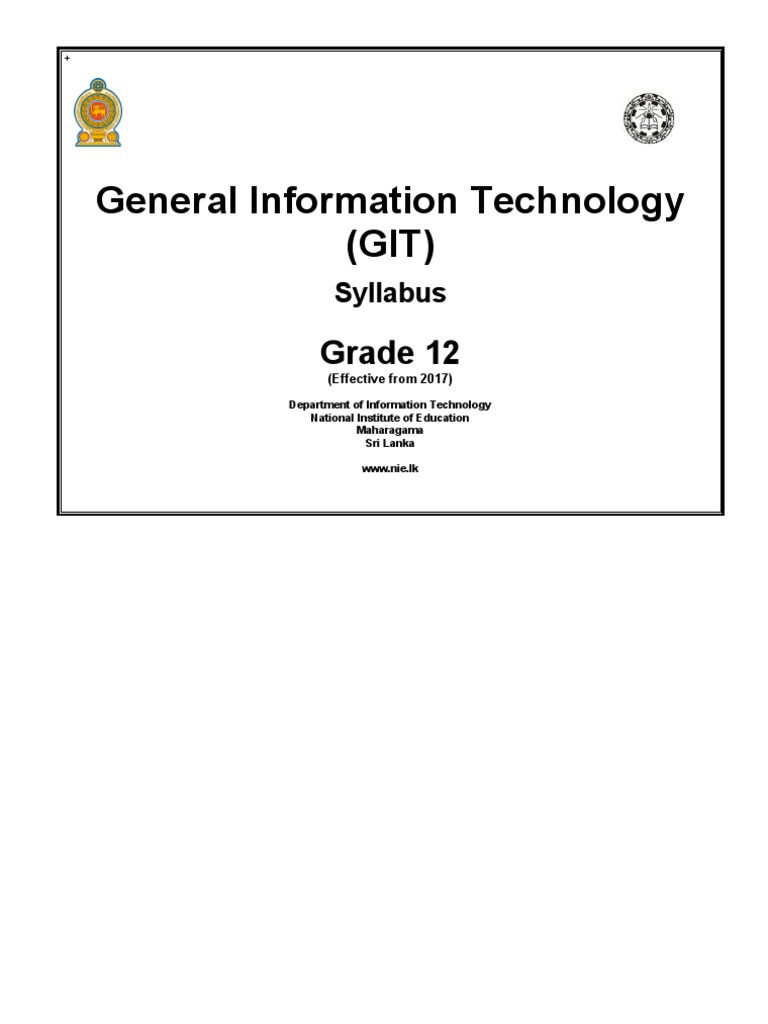 AL GIT Syllabus Sinhala at Apepanthiya - LK | PDF | Spreadsheet ...