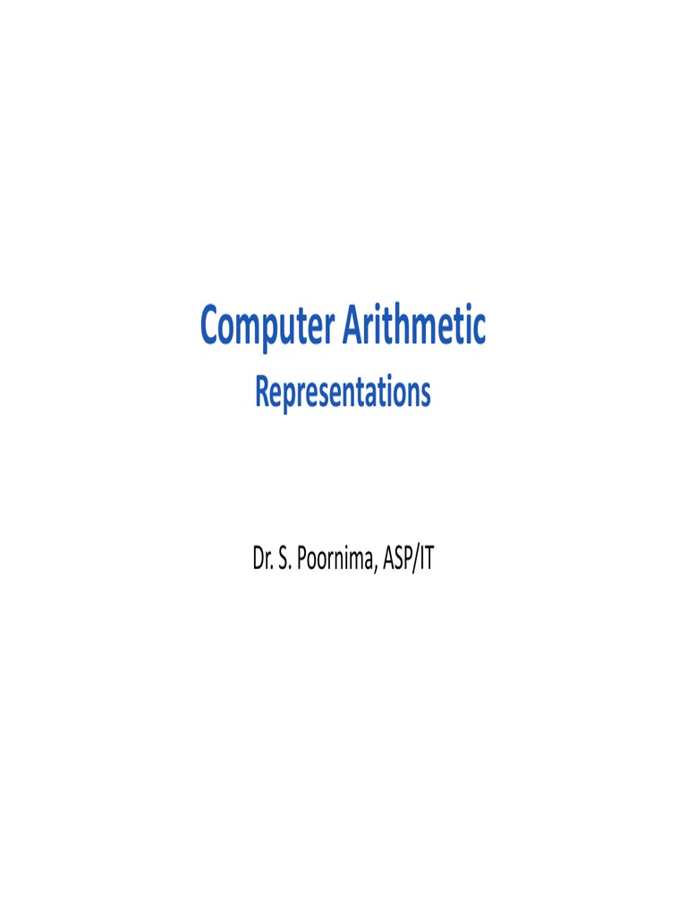 Computer Arithmetic Representations | PDF | Lexicology | Encodings