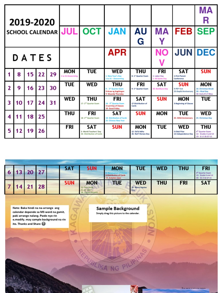 Calendar - A4 | PDF | Holidays | Observances