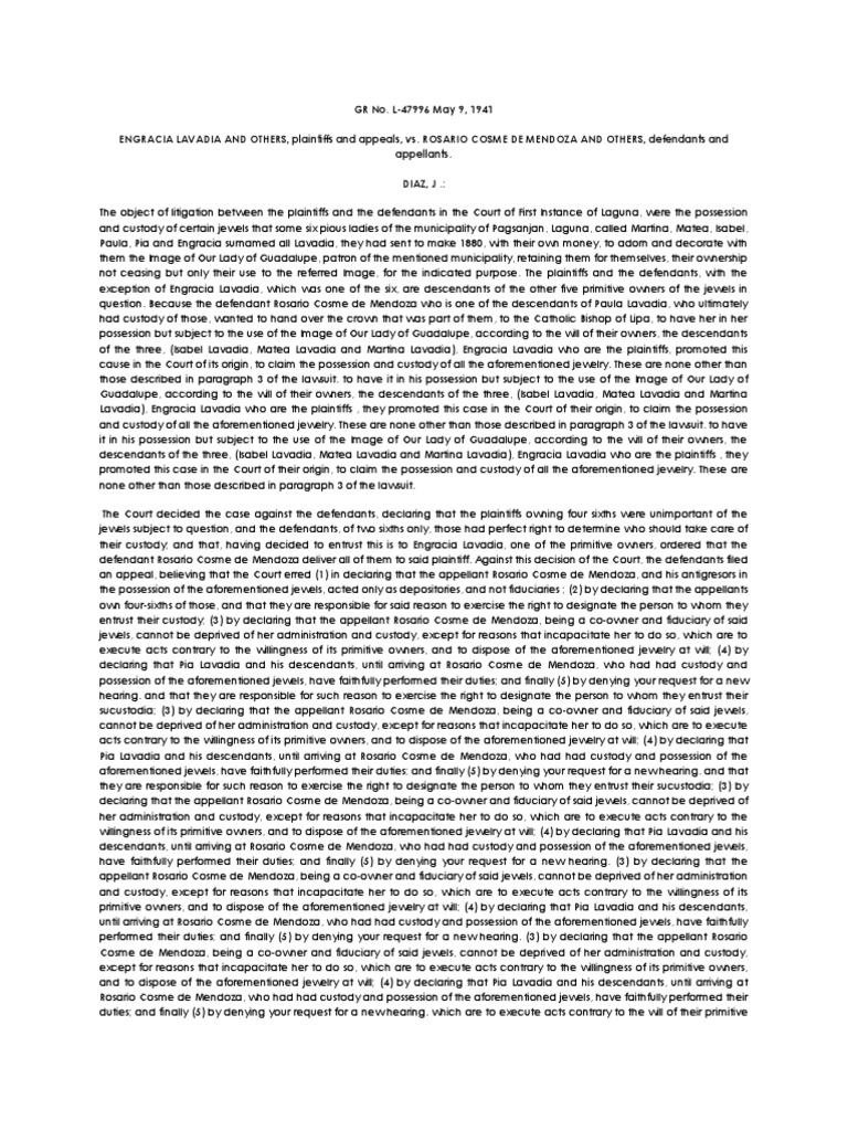 Lavadia Case | PDF | Lawsuit | Appeal