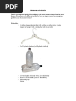 DIY Homemade Weighing and Balance Scales | PDF | Weighing Scale | Weight