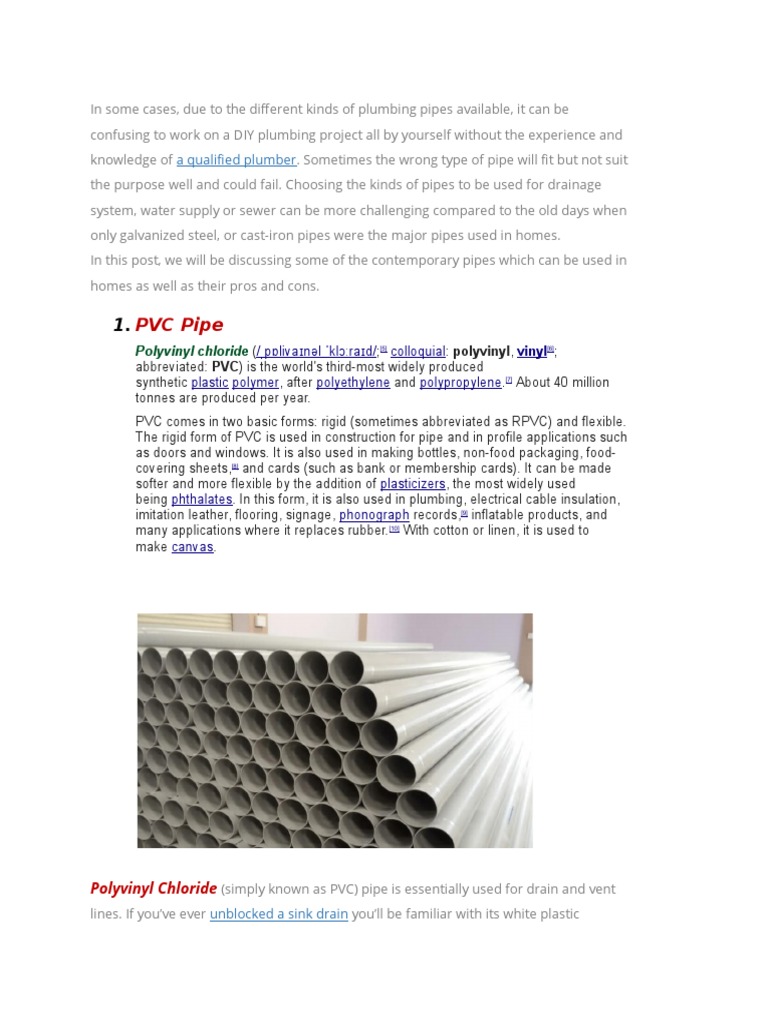 PVC Pipe: A Qualified Plumber | PDF | Plumbing | Polyvinyl Chloride