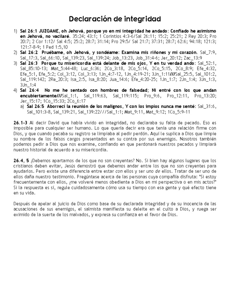 Integridad y Fe en Dios | PDF | Pecado | Perdón