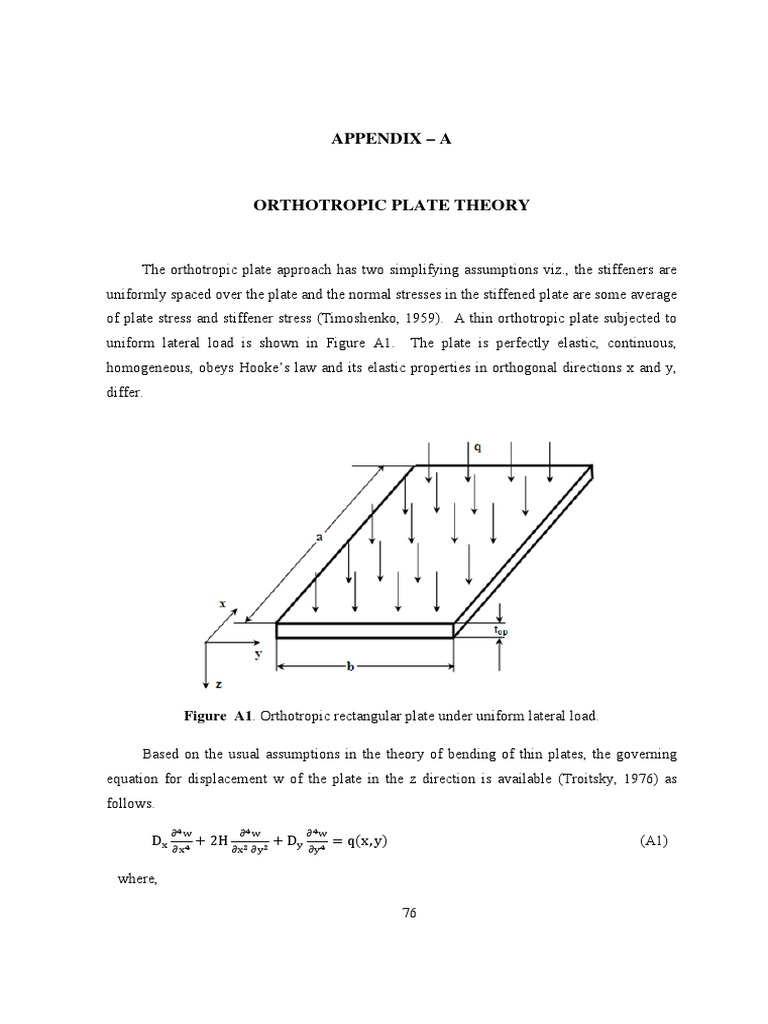 Theory of Orthotropic Plates | PDF | Bending | Stress (Mechanics)