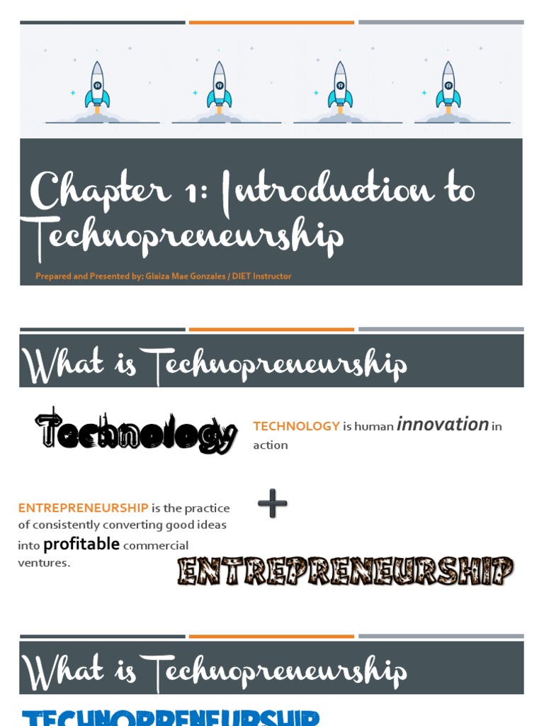 Chapter 1 Introduction To Technopreneurship | PDF | Entrepreneurship ...