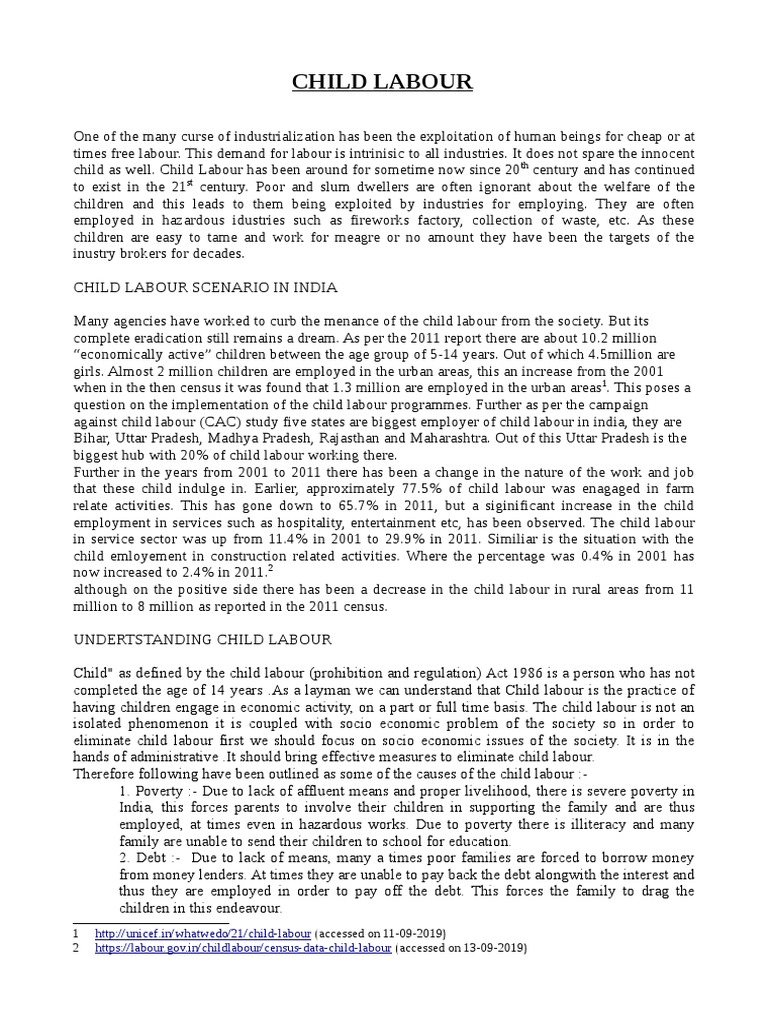 Child Labour | PDF | Child Labour | Children's Rights
