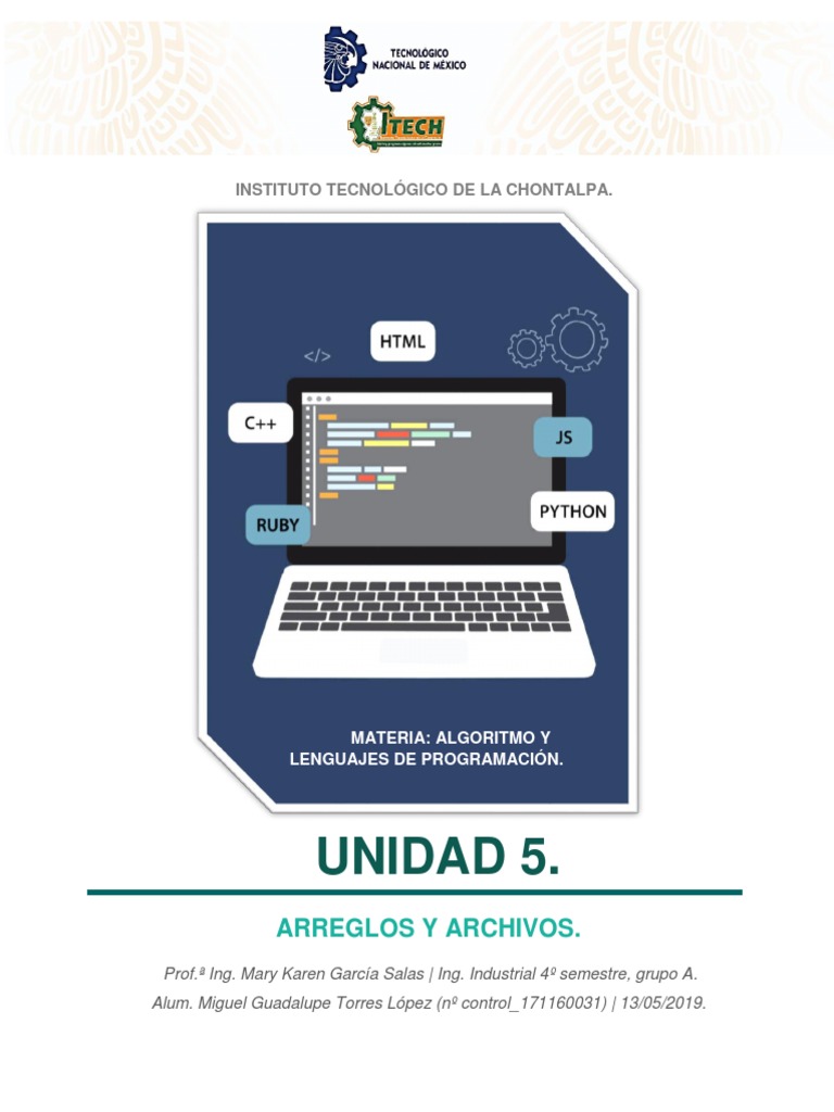 Unidad 5 Algoritmo y Lenguaje de Programacion | PDF | Estructura de ...