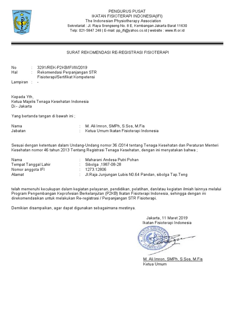 Contoh Surat Rekom | PDF