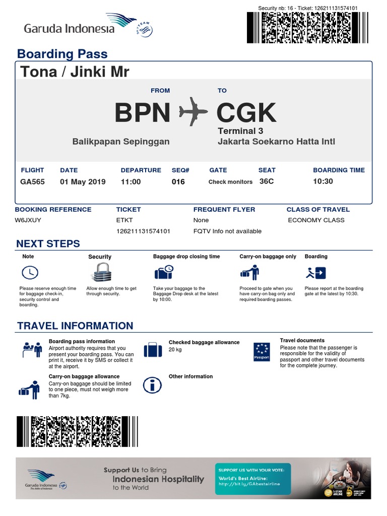 CGK BPN: Tona / Jinki MR | PDF | Transport | Aviation