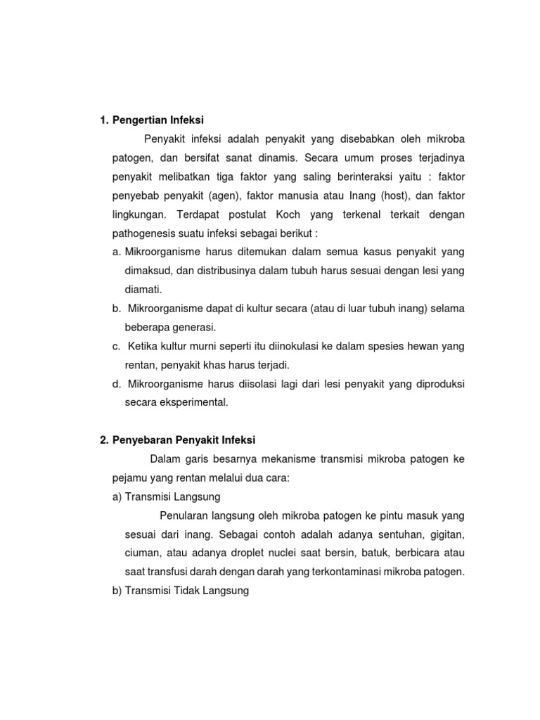 Patogenesis Infeksi | PDF