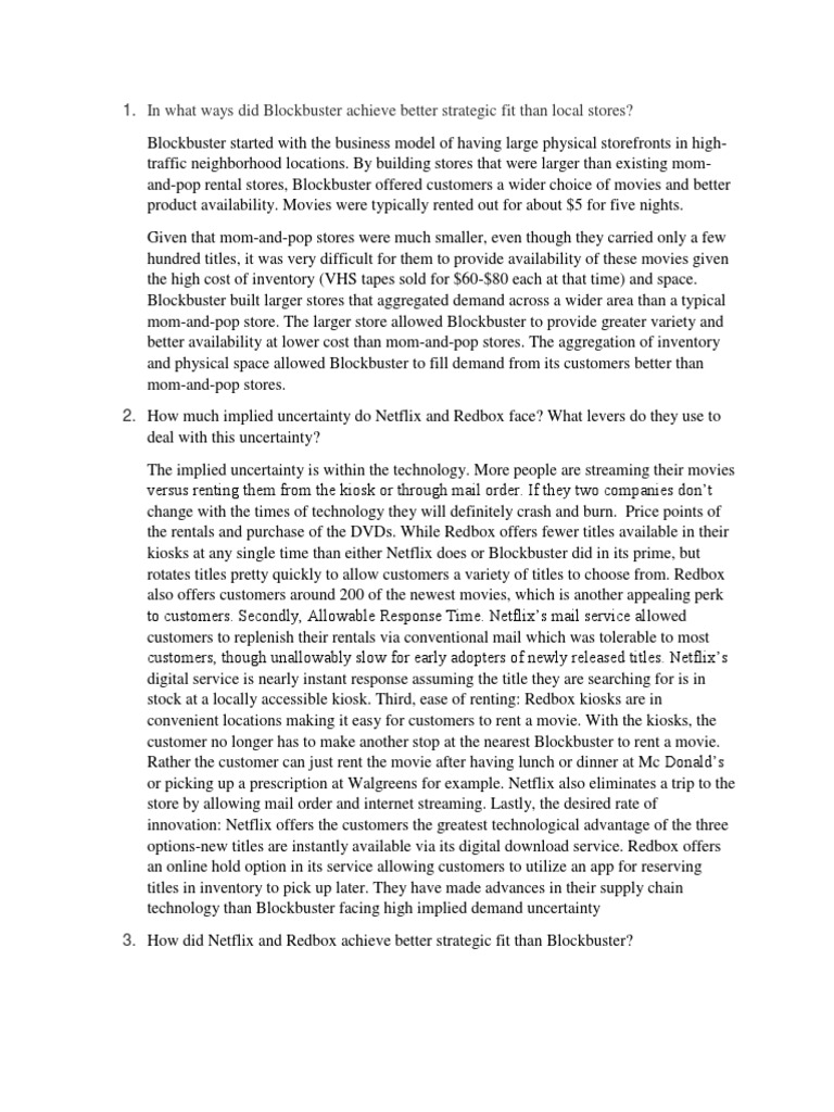 SCM Assignment 2 | PDF | Netflix | Market (Economics)