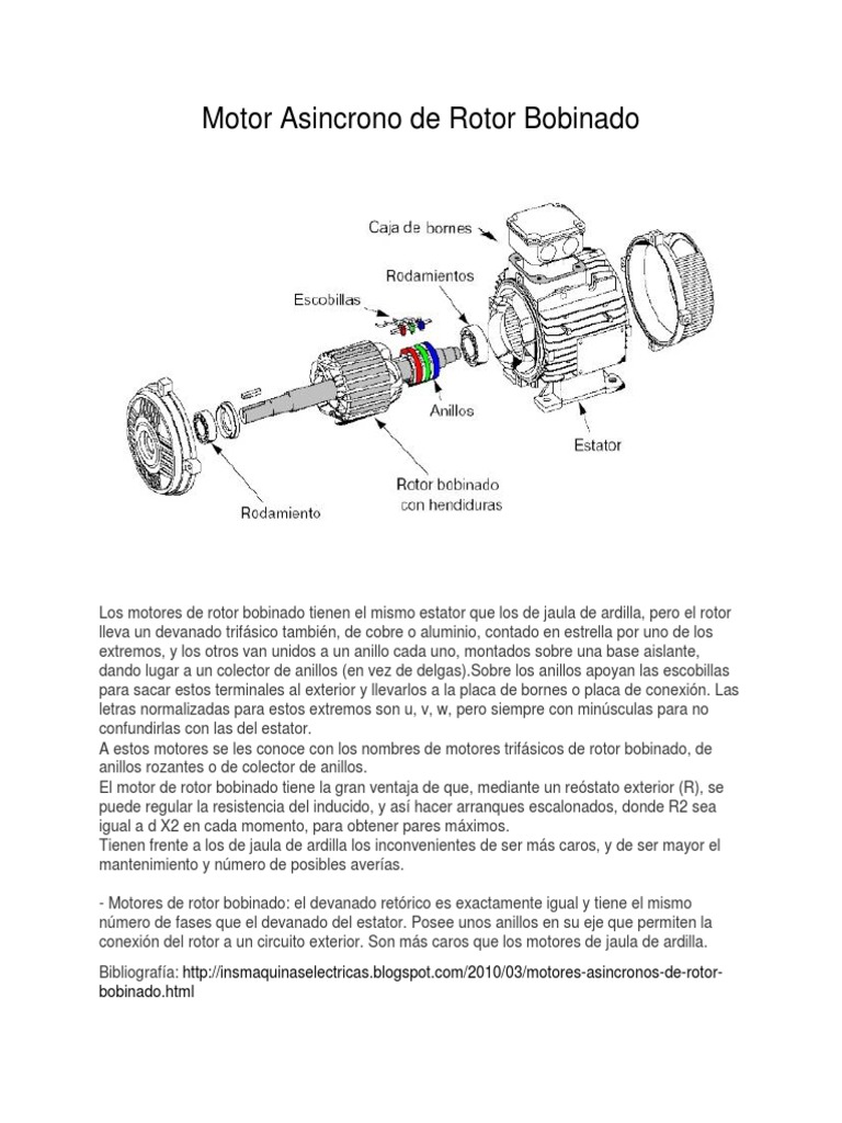 Motor Asincrono de Rotor Bobinado | PDF