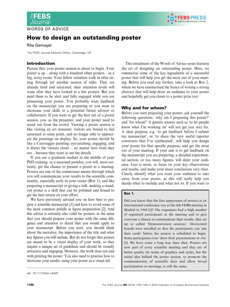 How To Design Outstanding Poster | PDF | Typefaces | Poster