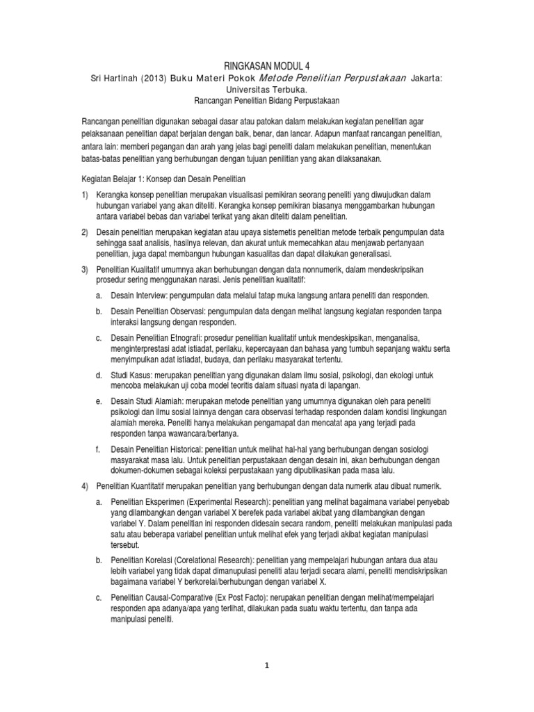 RINGKASAN MODUL 4 Ruang Lingkup Ilmu Perpustakaan Dan Informasi | PDF