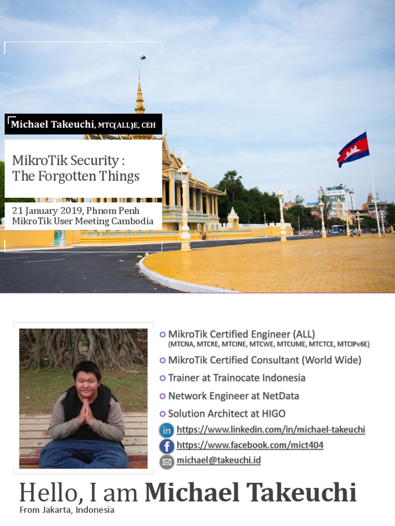 Mikrotik Security: The Forgotten Things: Michael Takeuchi | PDF | File ...