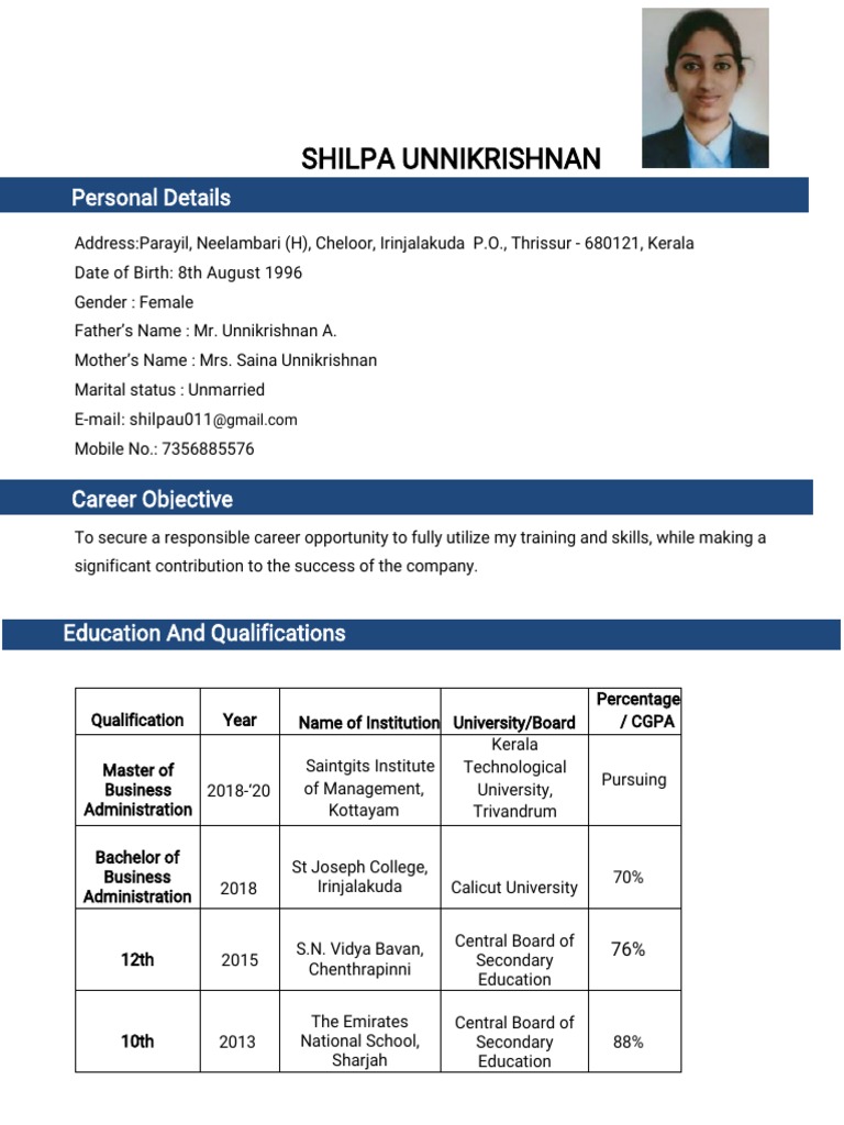 Shilpa Resume Final | PDF