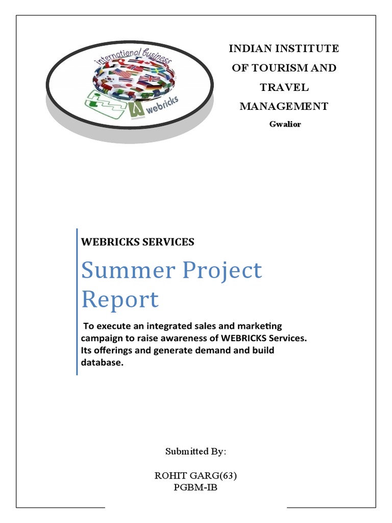 Summer Project Report, Webricks, Iittm | PDF | Customer Relationship Management | Creative Commons