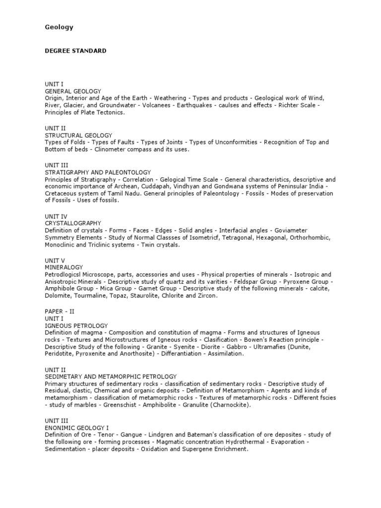 Geology Papers For Pcs | PDF | Rock (Geology) | Geology