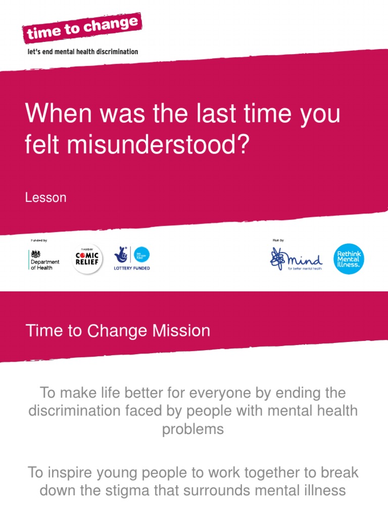 Stigma and Discrimination Lesson | PDF | Mental Health | Mental Disorder