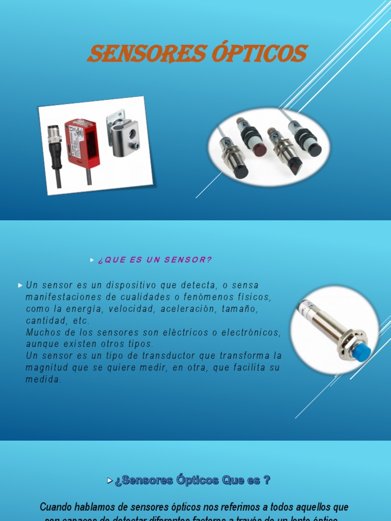Tipos de Sensores Ópticos y Funcionamiento | PDF | Óptica | Sensor