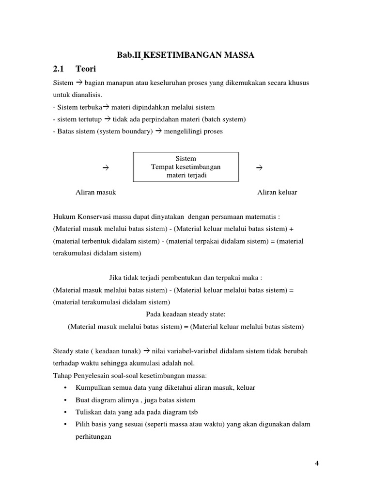 Bab02 Neraca Massa | PDF