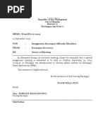 Barangay Resolution Sample | PDF | Government
