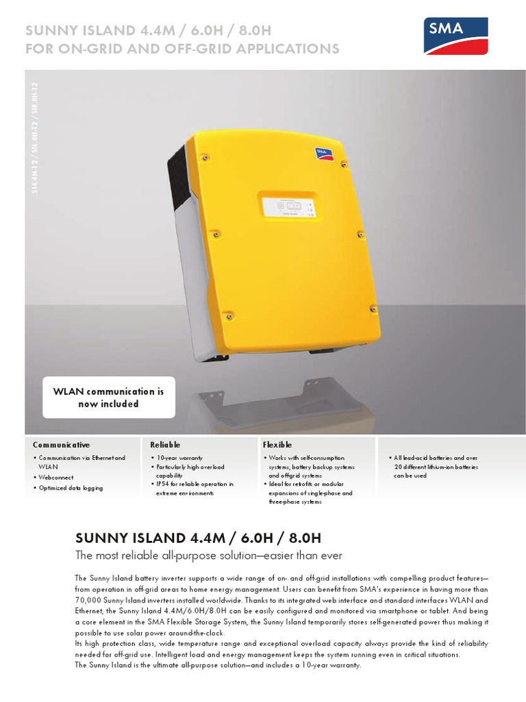 SUNNY ISLAND 4.4M / 6.0H / 8.0H For On-Grid and Off-Grid Applications ...