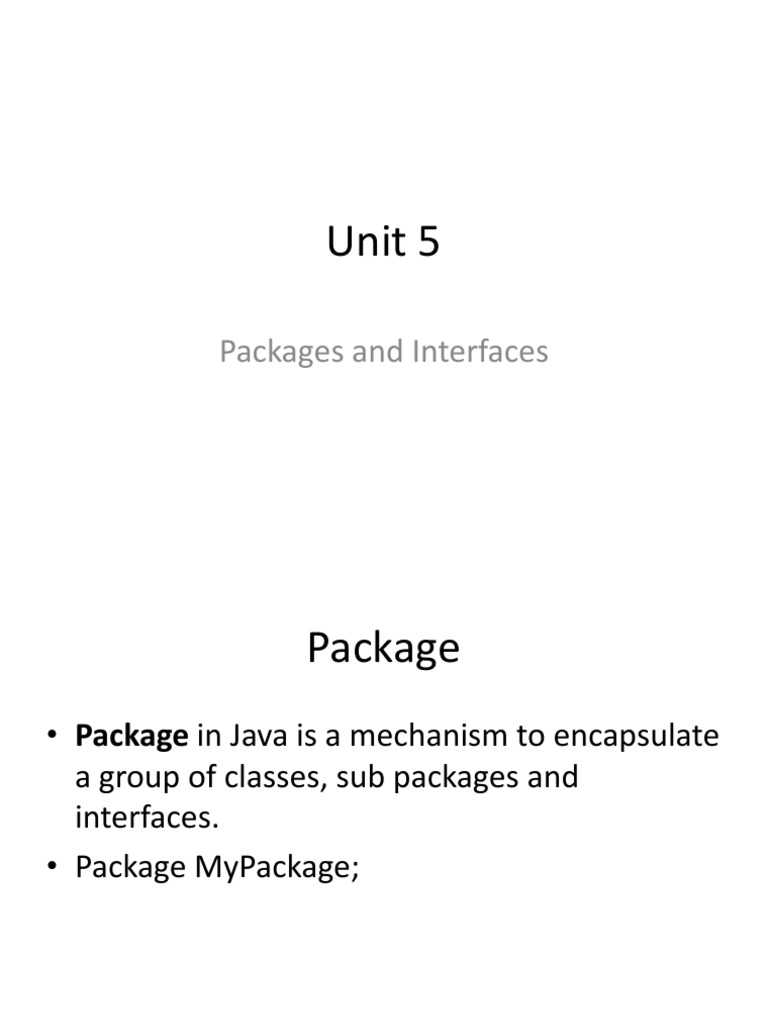 Oopj Unit 5 Pdf Class Computer Programming Inheritance Object Oriented Programming
