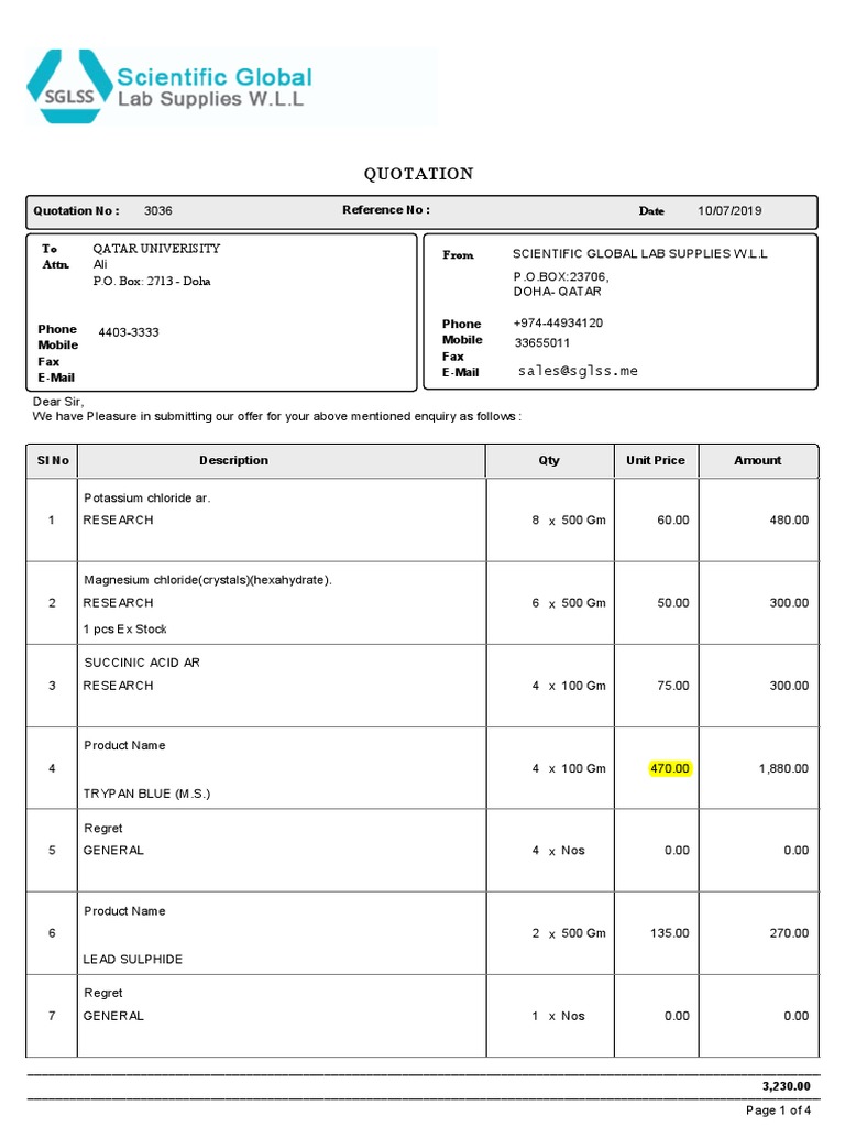 Quotation: Quotation No: Date Reference No: To Attn. From | PDF ...