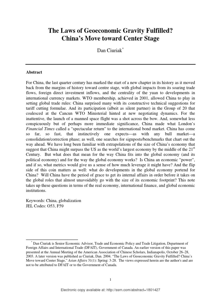 Laws of Geo-Economic Gravity | PDF | Exchange Rate | Fixed Exchange ...