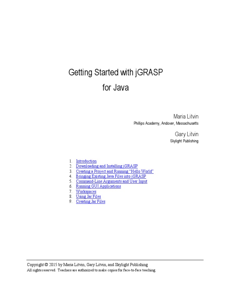 jGRASP Tutorial | PDF | Computer File | Java (Programming Language)