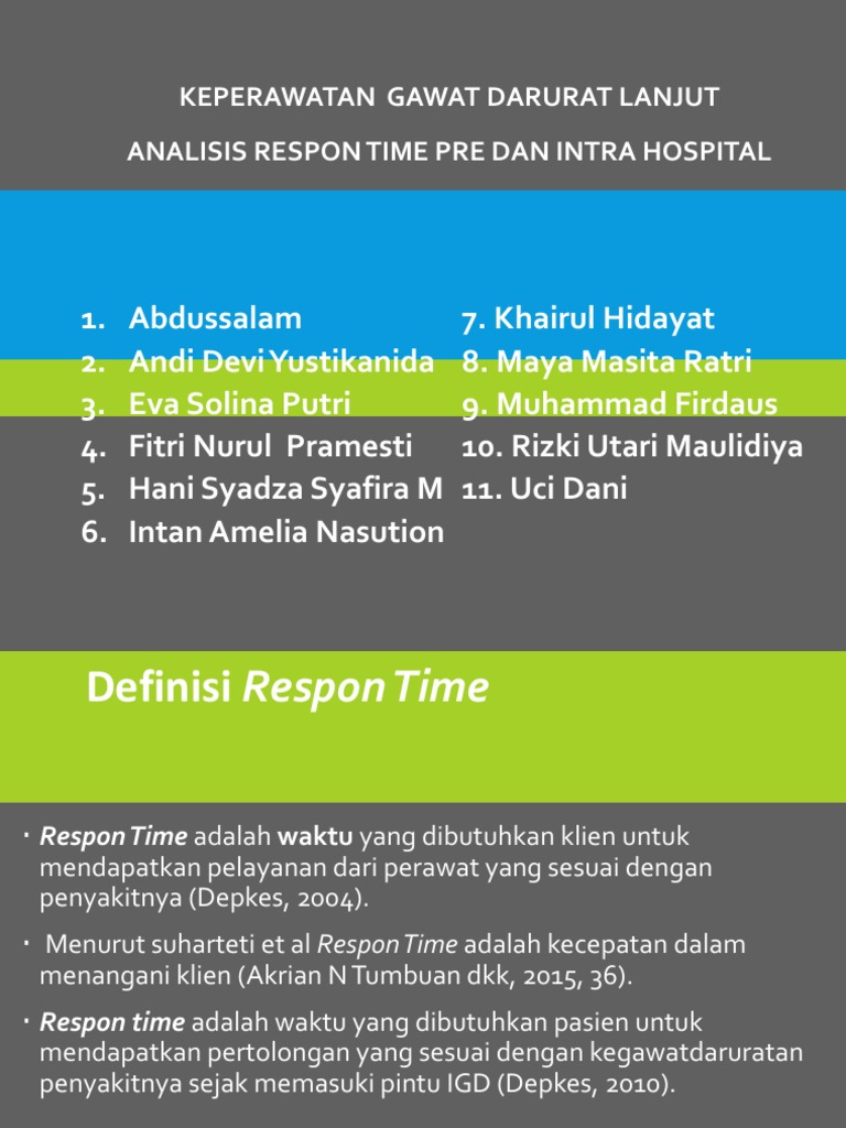 Respon Time | PDF | Pengembangan Diri | Kesehatan Holistik