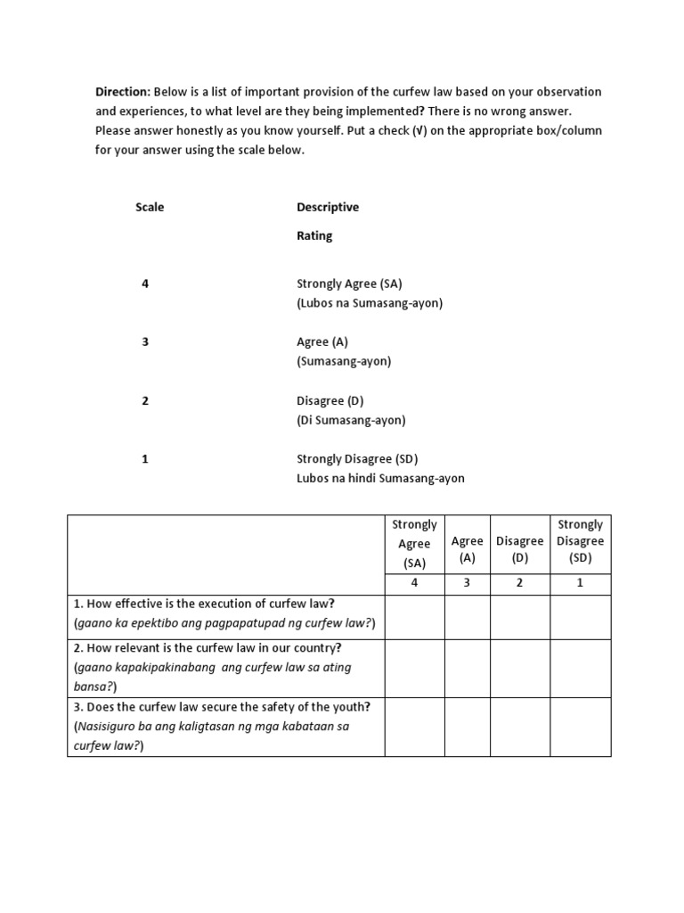 Research Questionnaire | PDF | Justice | Crime & Violence