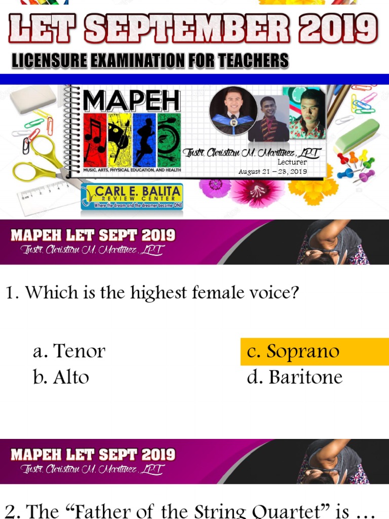 Mapeh Final | PDF | Clef | Singing