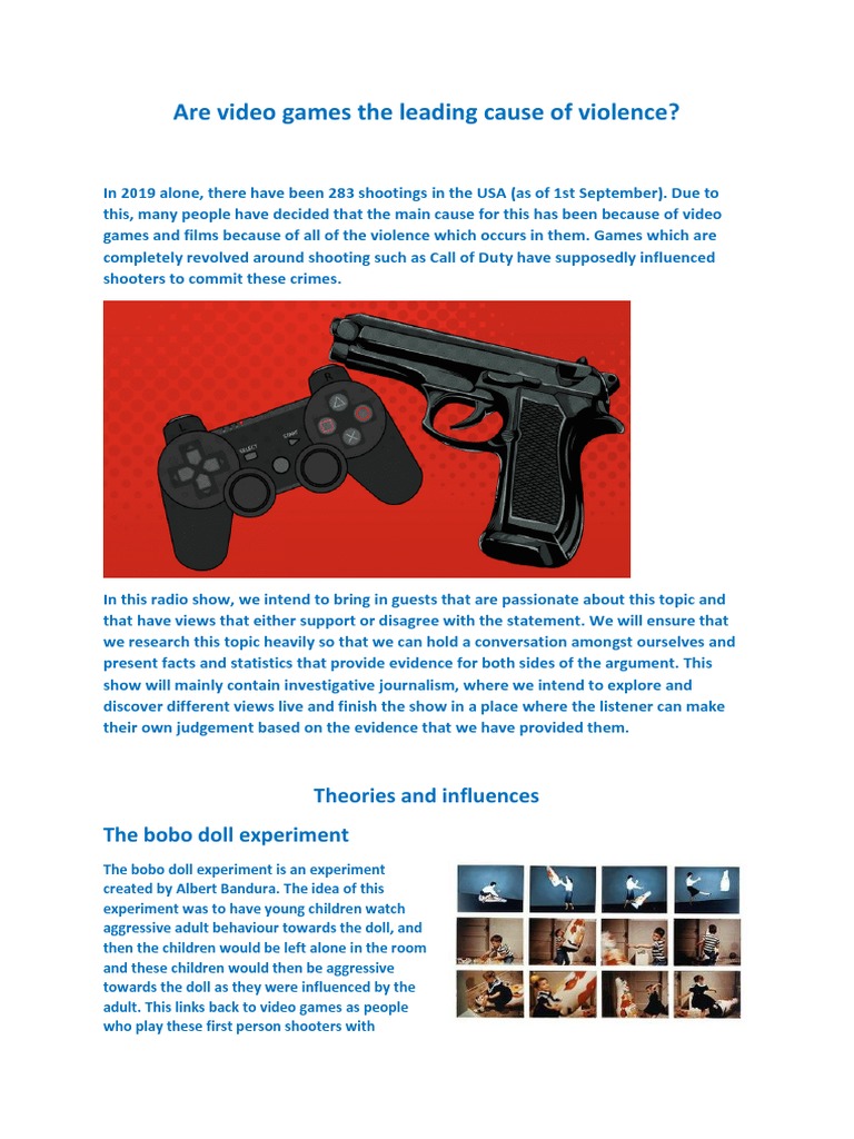 Video Games and Violence Debate | PDF