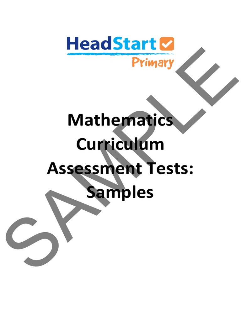 Y5 Full Sample Maths Assessment Tests PDF | PDF | Educational ...