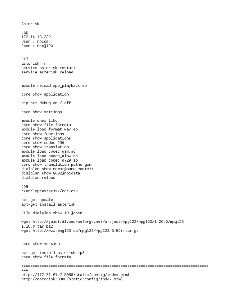 Asterisk Documentation: Configuring Asterisk on a Server | PDF | Session Initiation Protocol ...