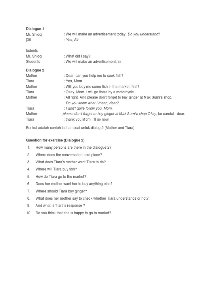 Checking Understanding Exercise Pdf