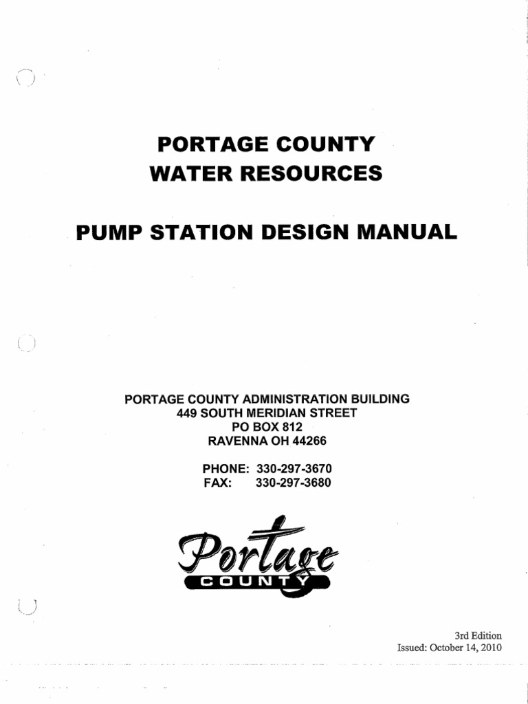 Pumping Station Design Manual | PDF