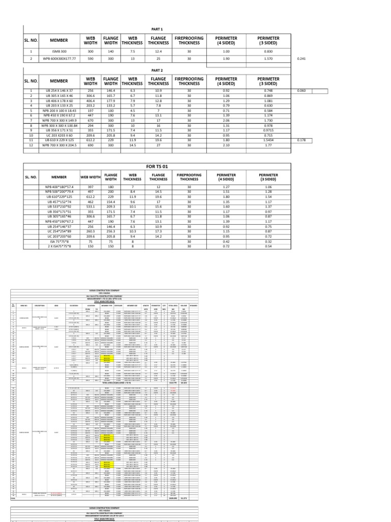 Main Pipe Rack Structural Details and Member Schedule | PDF | Nature