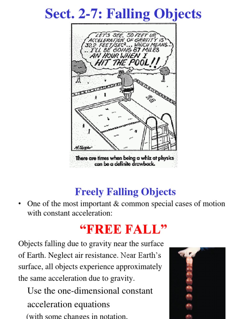 Free Fall Motion | PDF | Gravity | Acceleration