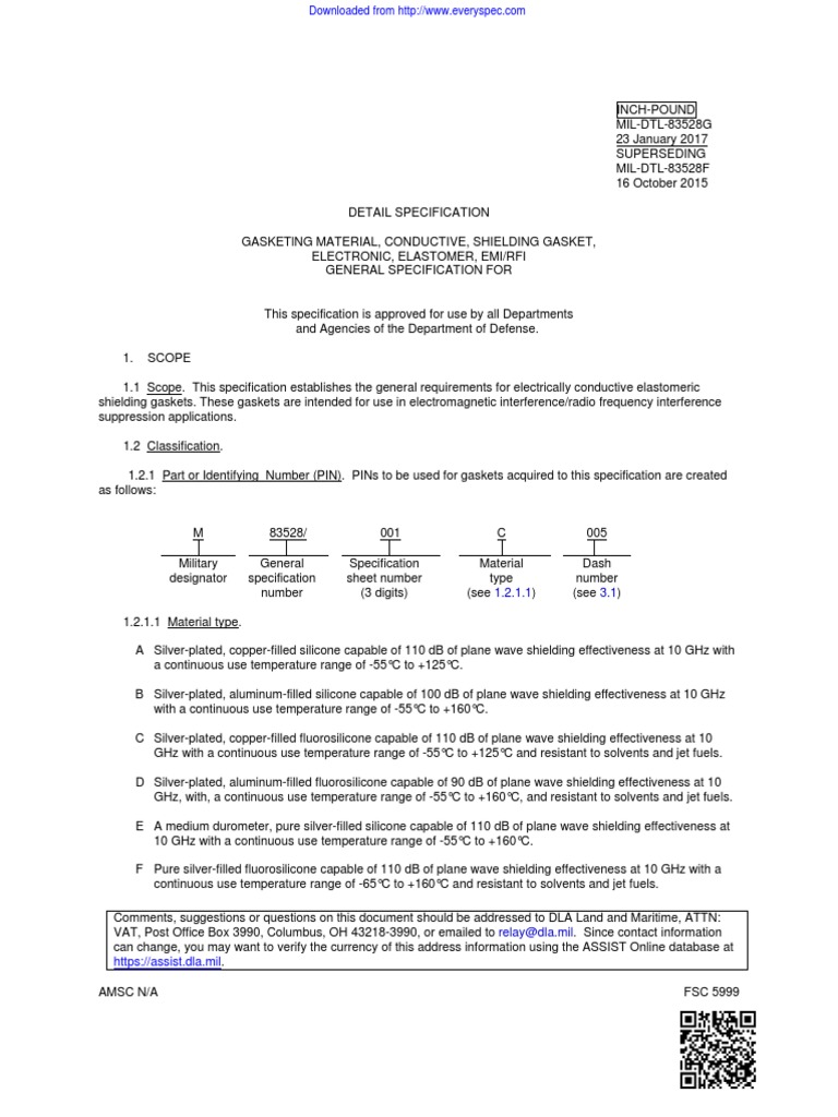 Mil DTL 83528G | PDF | Specification (Technical Standard) | Electromagnetic Interference